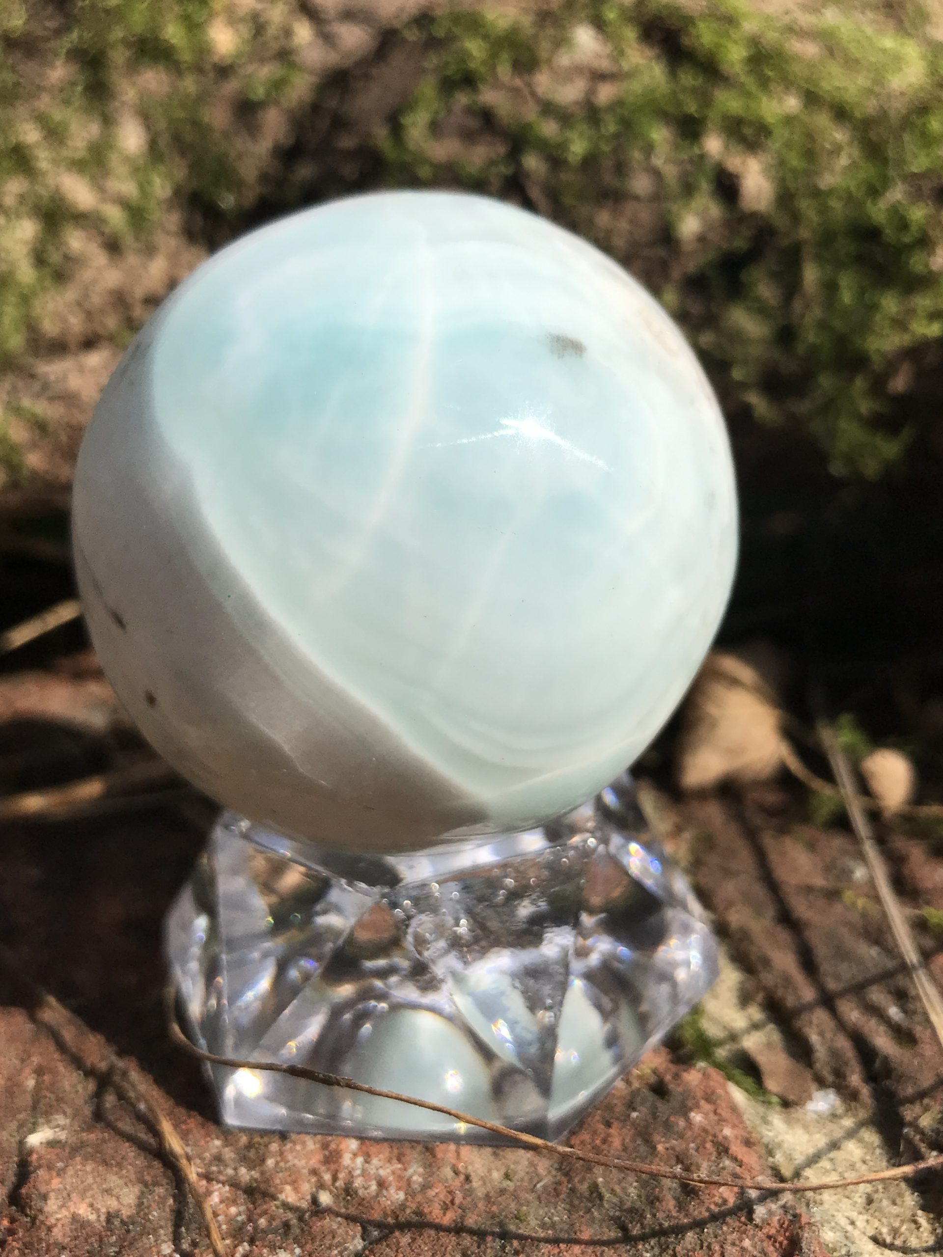 Larimar sphere - Star Soul - Healing Crystal Shop - Charged & Cleansed